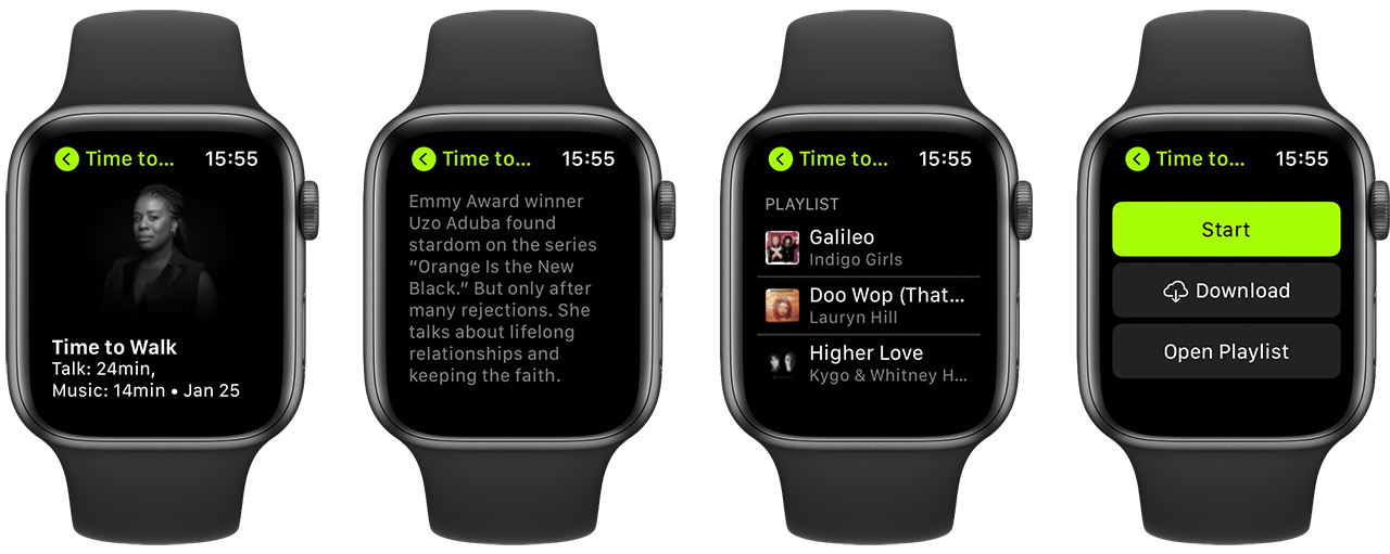 Time to Walk en Time to Run: wandelen en rennen met Apple